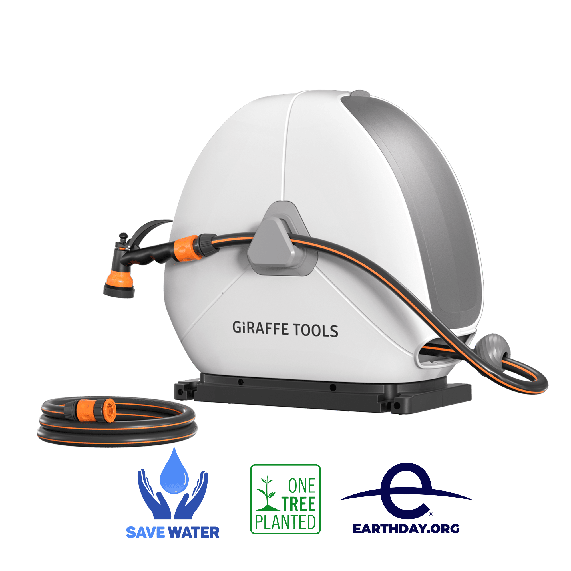 Ground-Mounted Retractable Garden Hose Reel | Giraffe Tools